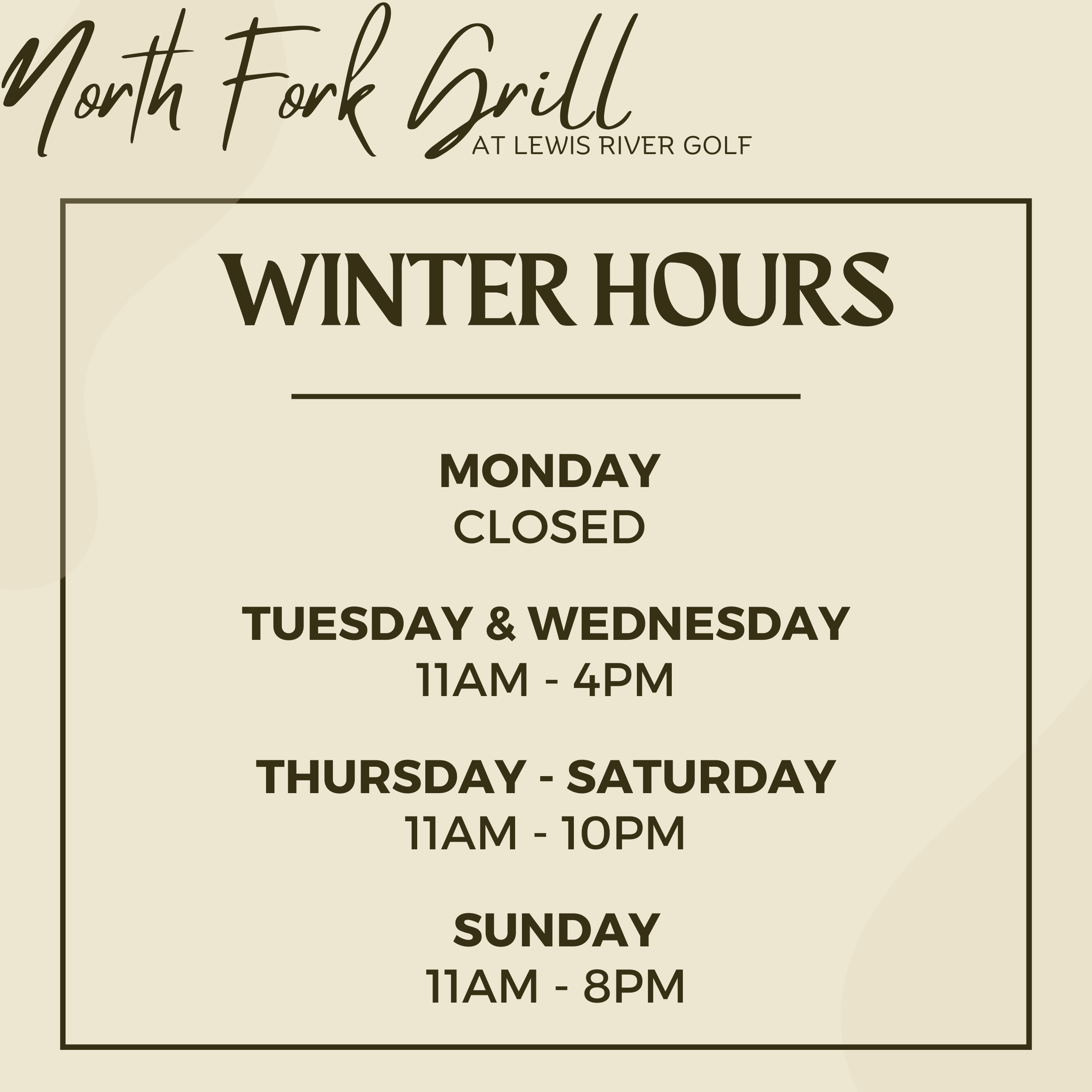 Dining on the Lewis River - Lewis River Golf Course